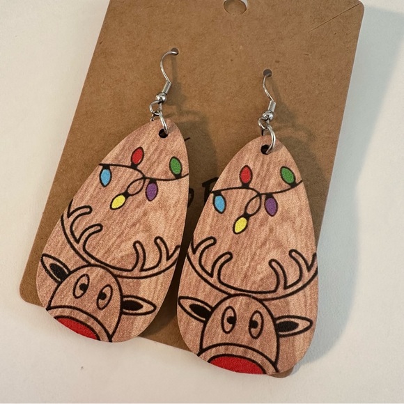 Jewelry | Rudolph Red Nosed Reindeer Christmas Lights Earrings | Poshmark